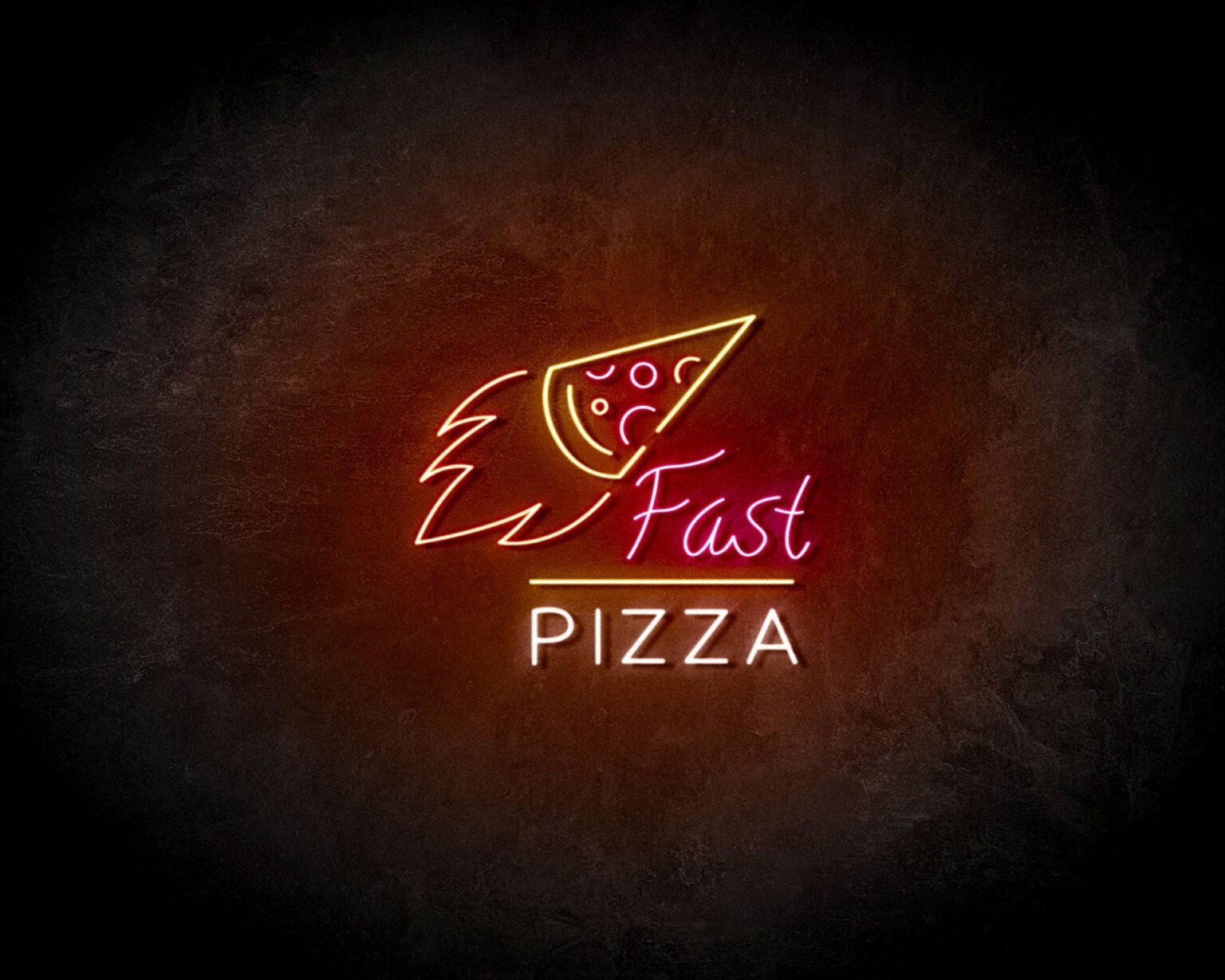 LED Neon Sign Fast Pizza - The Neon Company - NO