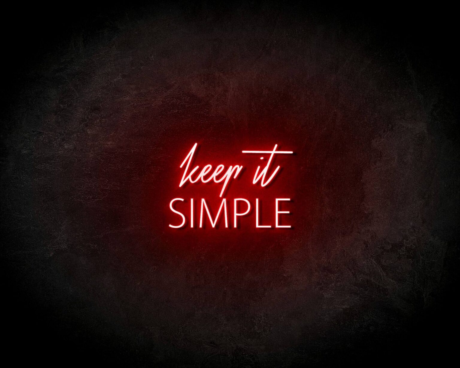 LED Neon Sign Keep it simple - The Neon Company - NO